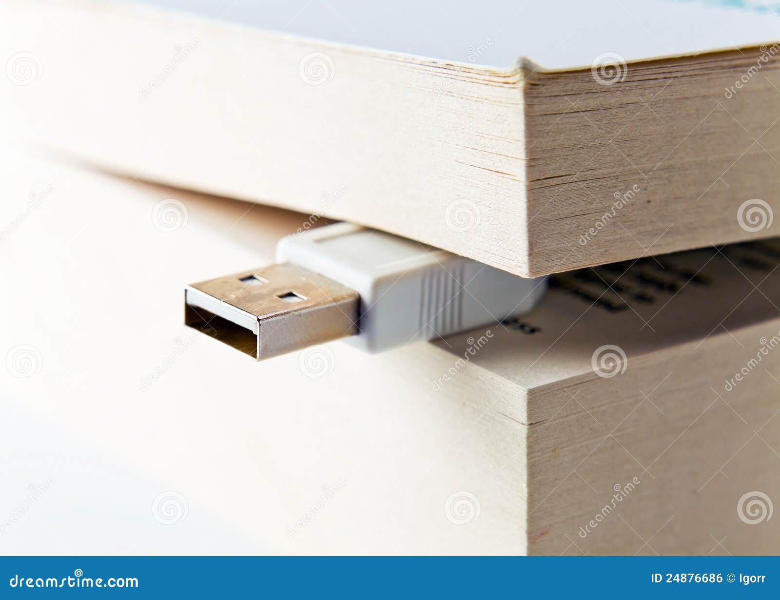 Book with USB plug stock photo. Image of communication - 24876686