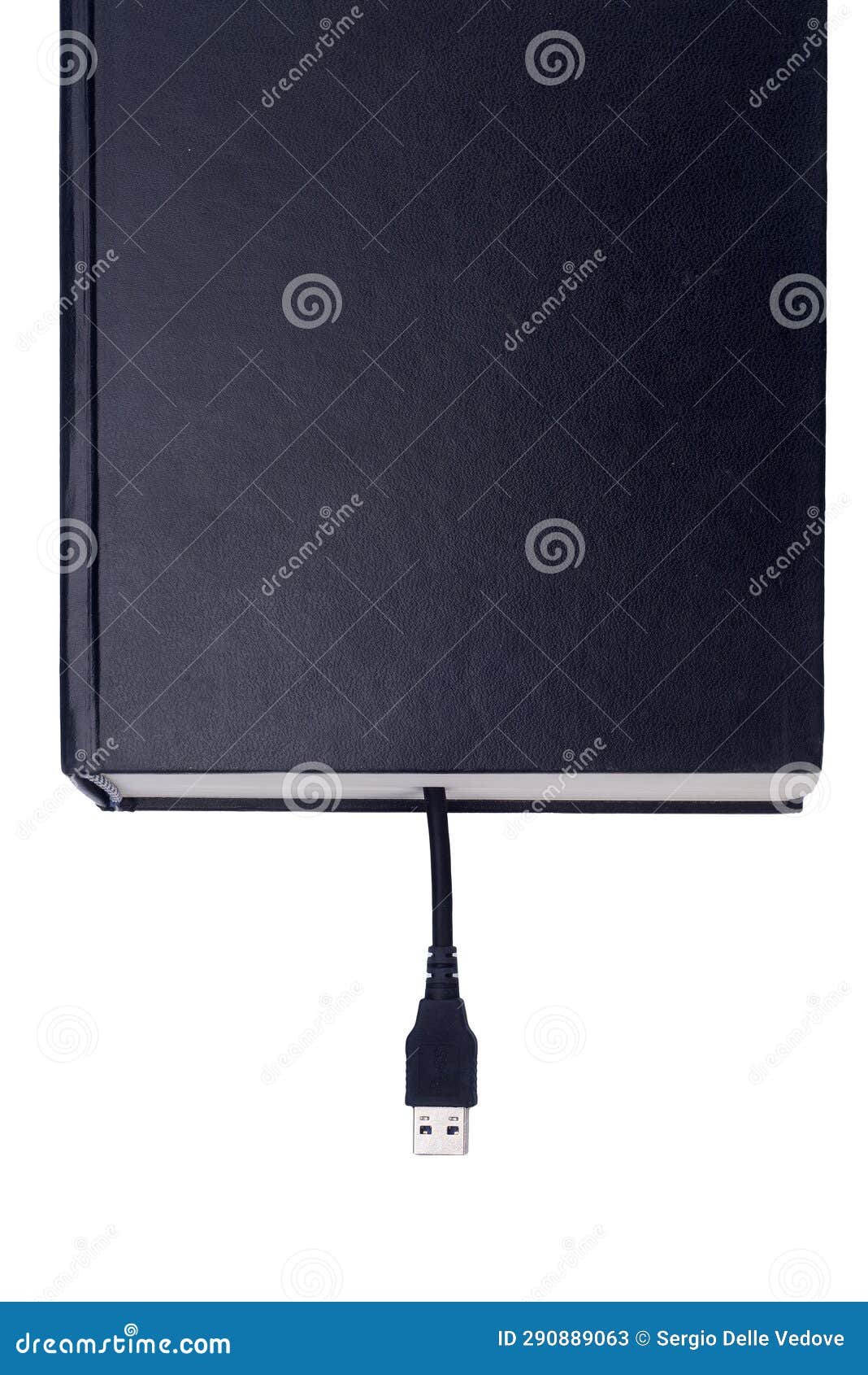 A Book with a USB Plug Coming Out of Its Pages Stock Image - Image of ...
