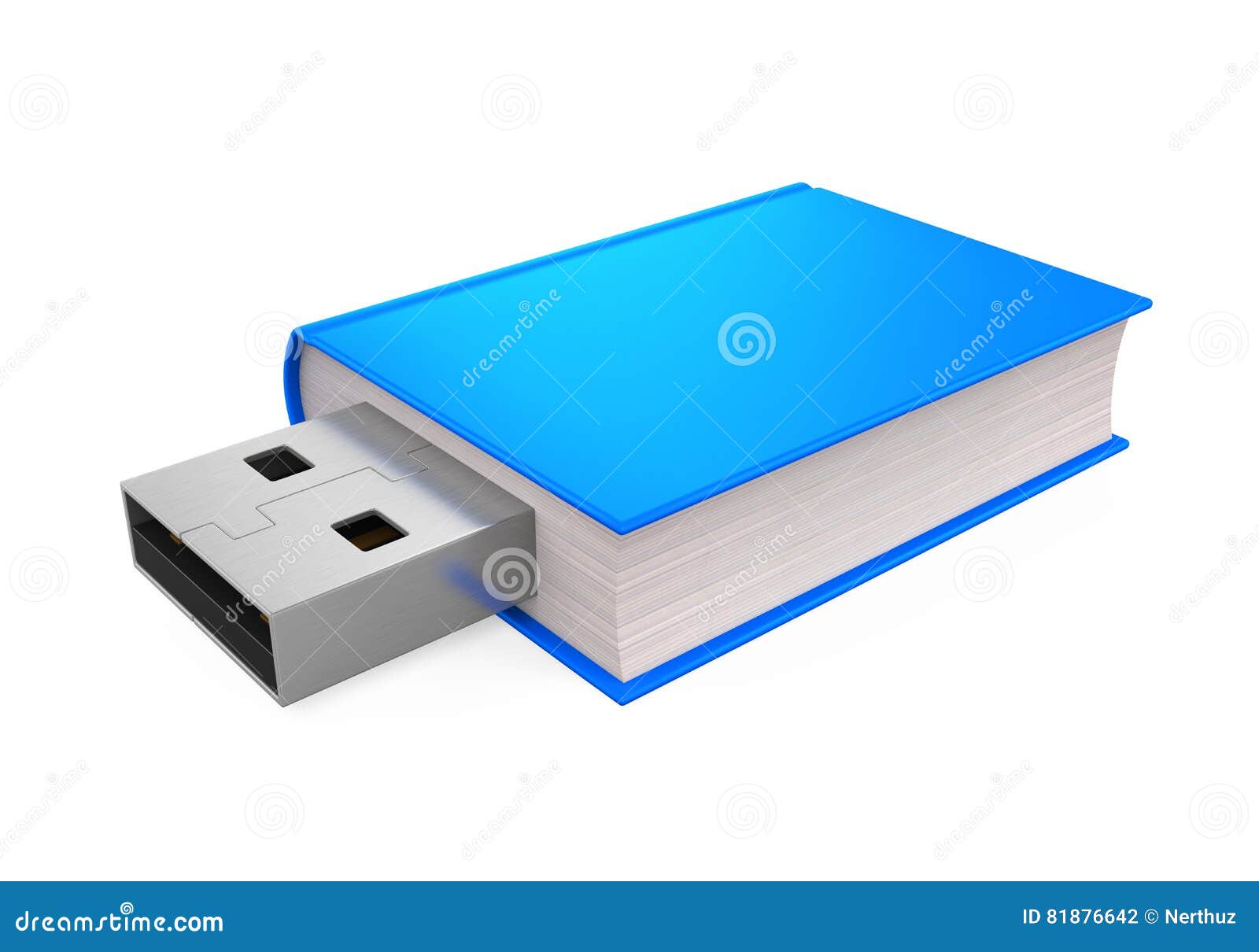 Book with USB Plug stock illustration. Illustration of object - 81876642