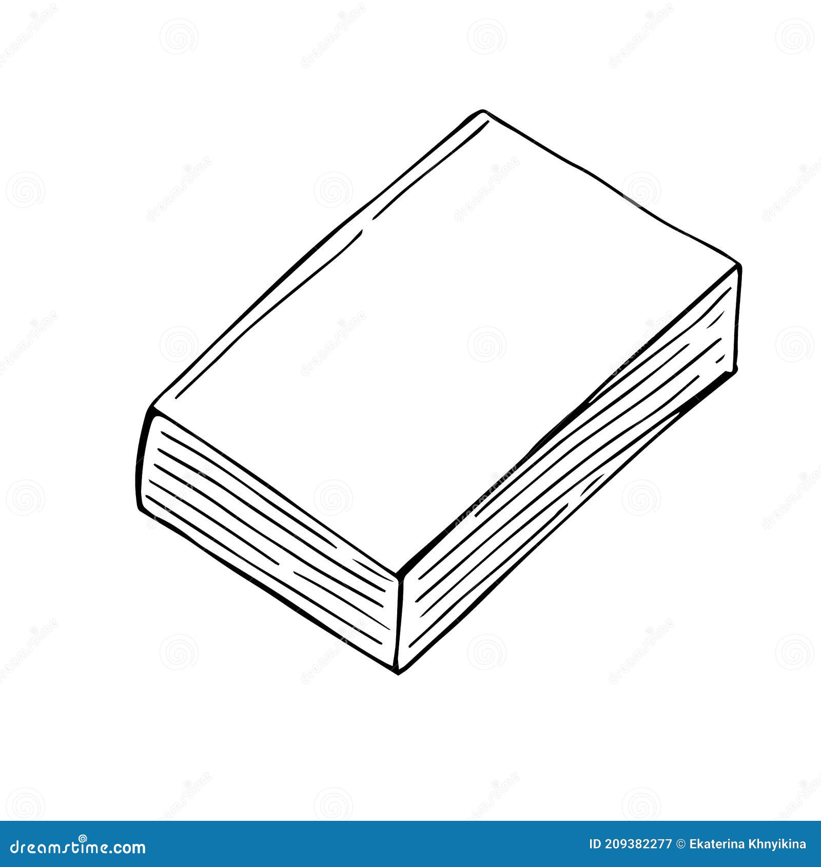 Book, Vector Illustration, Hand Drawing Outline Sketch Stock Vector ...