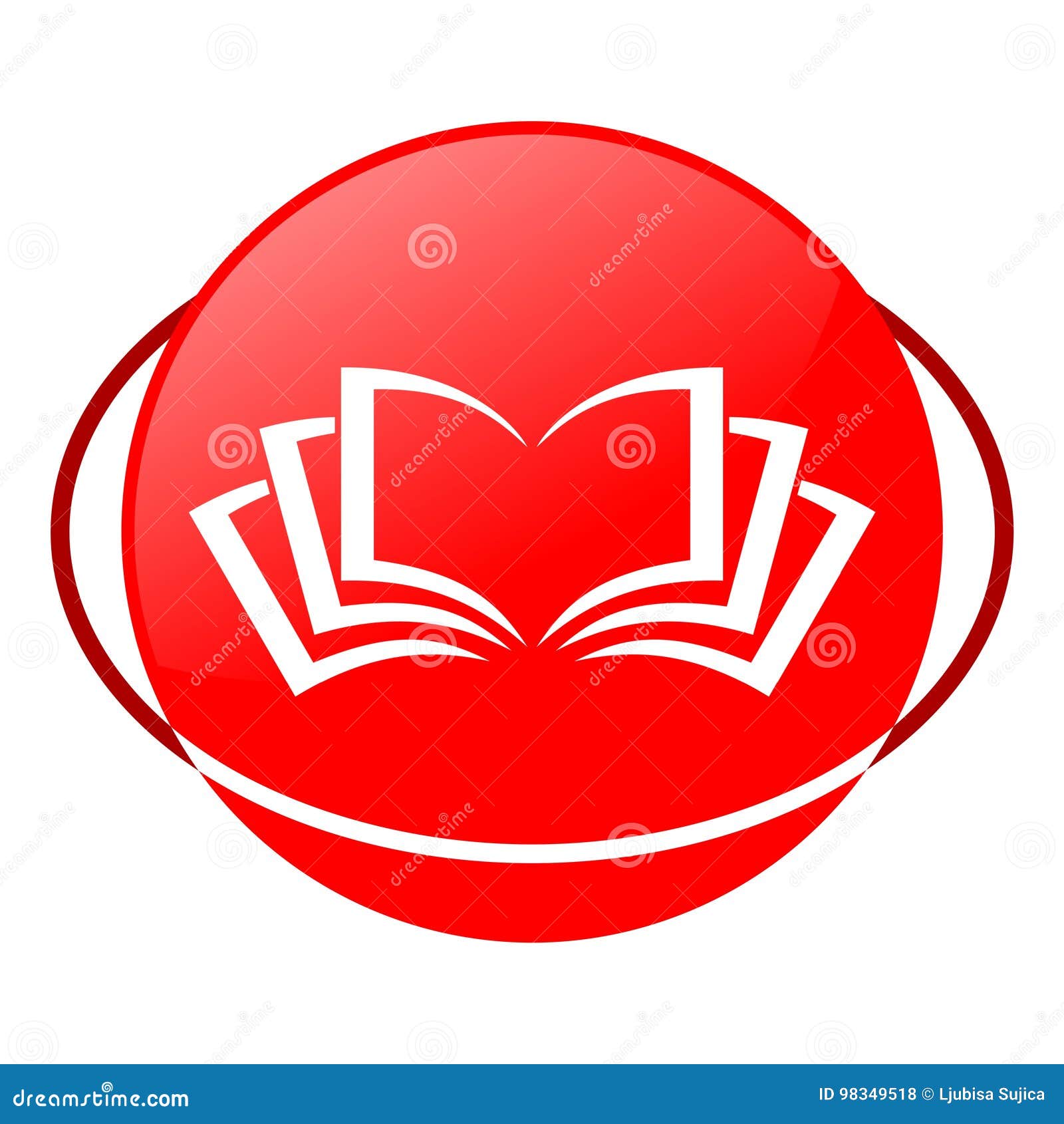 Book Vector Illustration, Red Icon Stock Vector - Illustration of ...