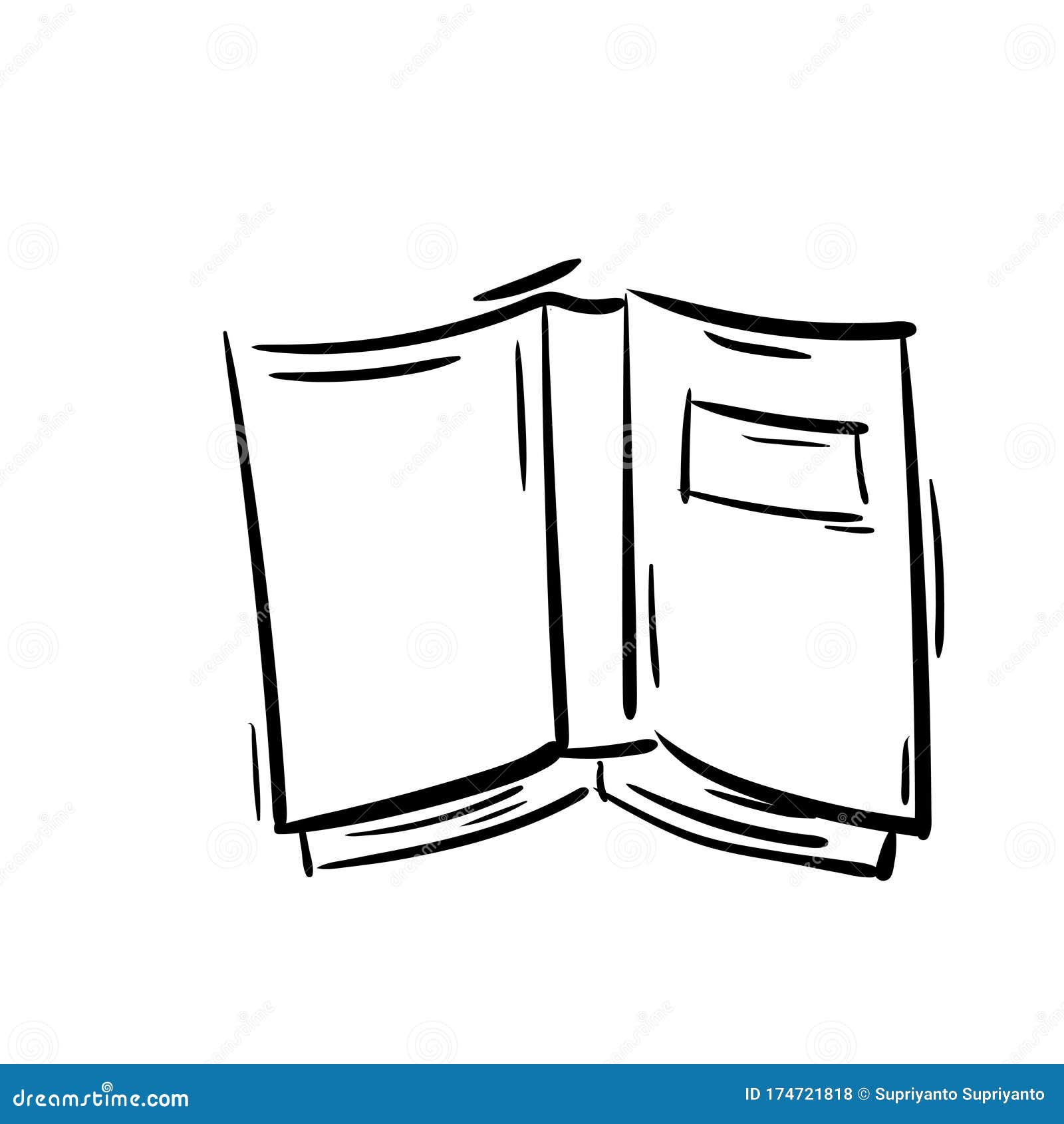 Book Sketch Doodle Illustration School and Office Stock Illustration ...