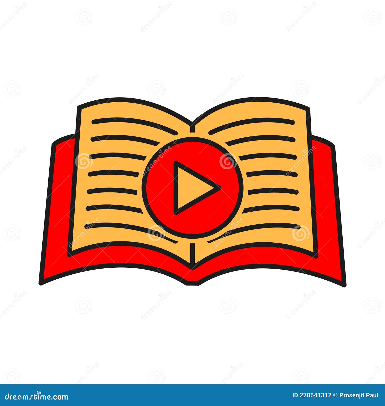 Book, Video, Education, Learning, Book Video Icon Stock Vector ...