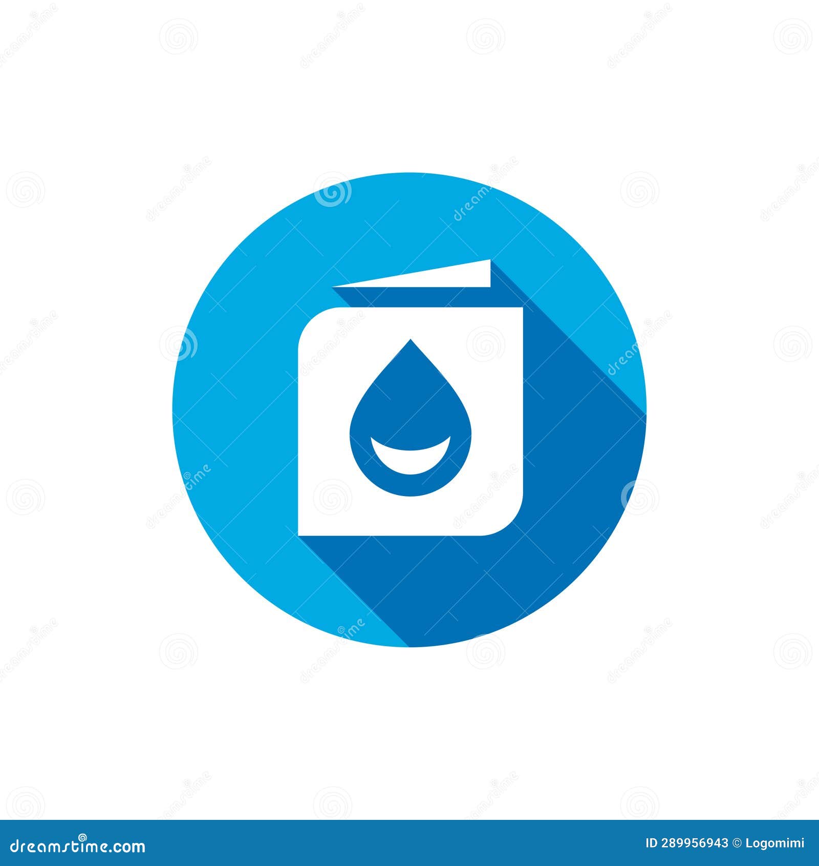 Book with Water Drop Logo Icon Vector, Long Shadow Flat Design Style ...