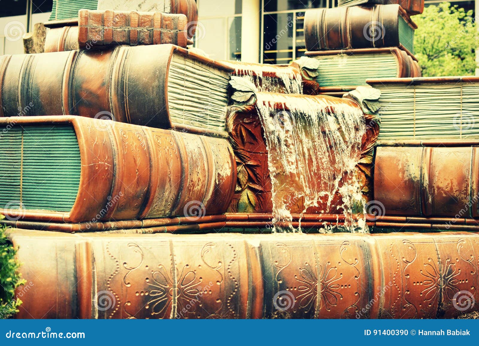 Book Waterfall stock photo. Image of water, antique, cincinnati - 91400390