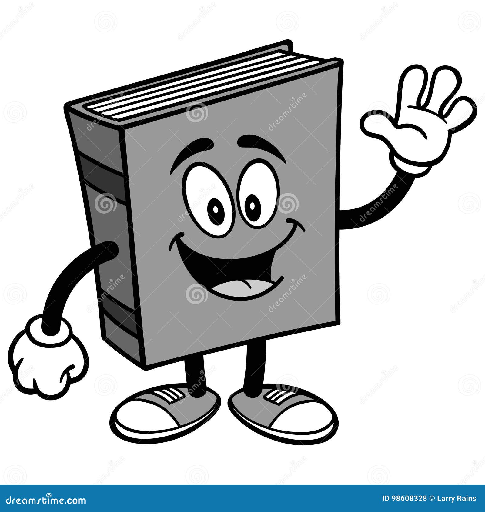 Book Waving Illustration stock vector. Illustration of diary - 98608328