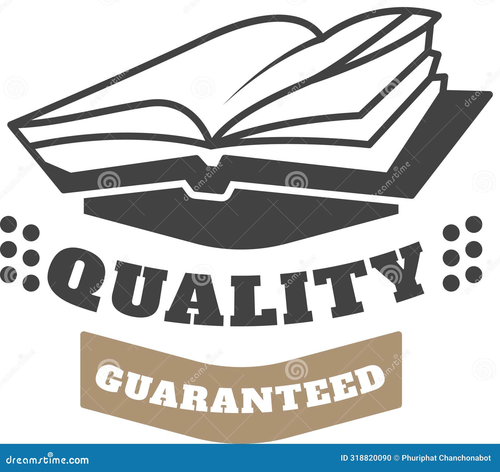 A Book with the Words Quality Guaranteed Written on it Stock Vector ...