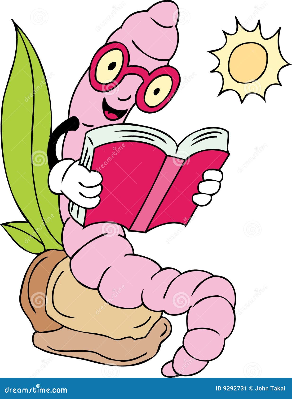 Book Worm stock vector. Illustration of education, learning - 9292731