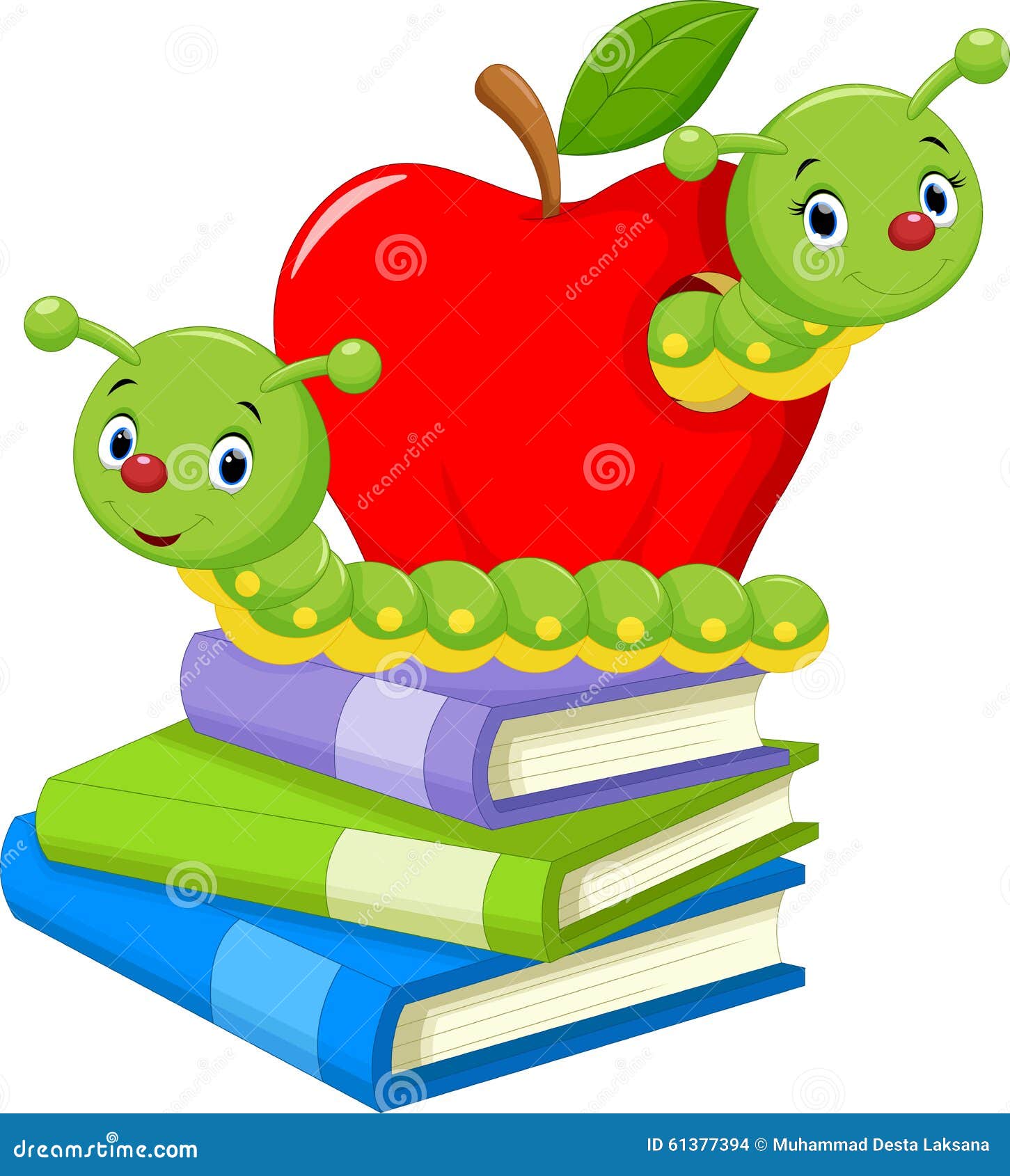 Book worm cartoon stock illustration. Illustration of data - 61377394