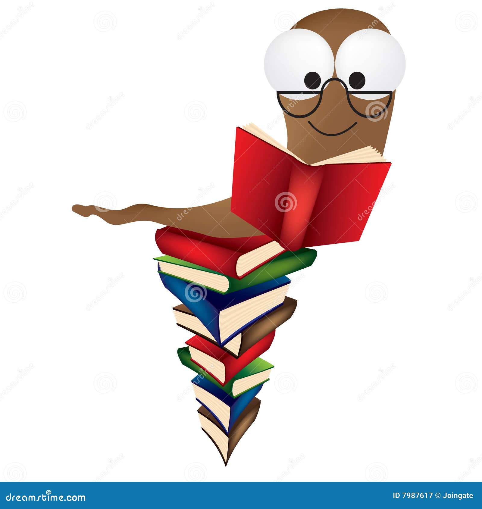 Book Worm Cartoon Vector | CartoonDealer.com #21775007