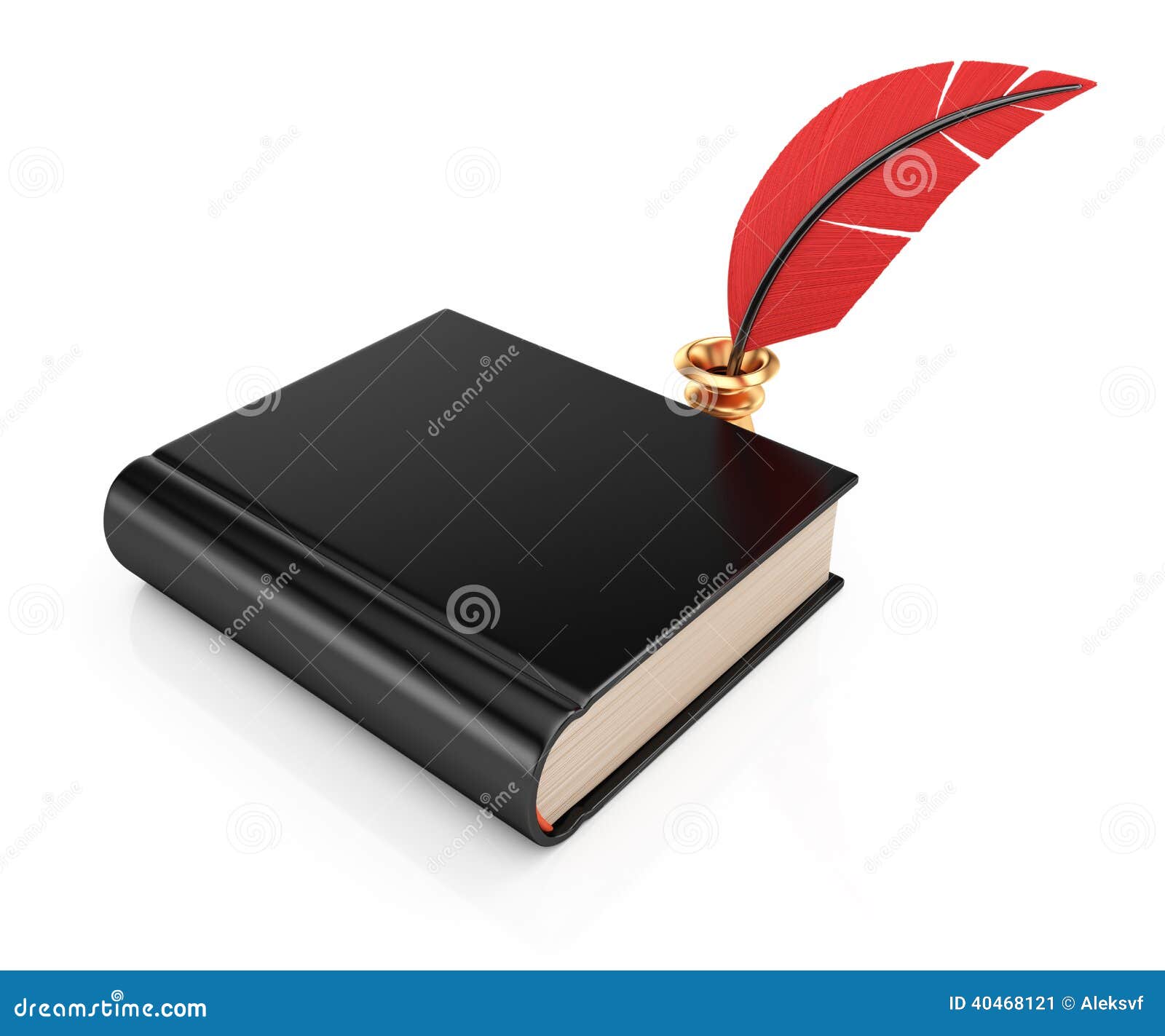 Writing Quill Feather Pen And Ink Well Vector Illustration ...