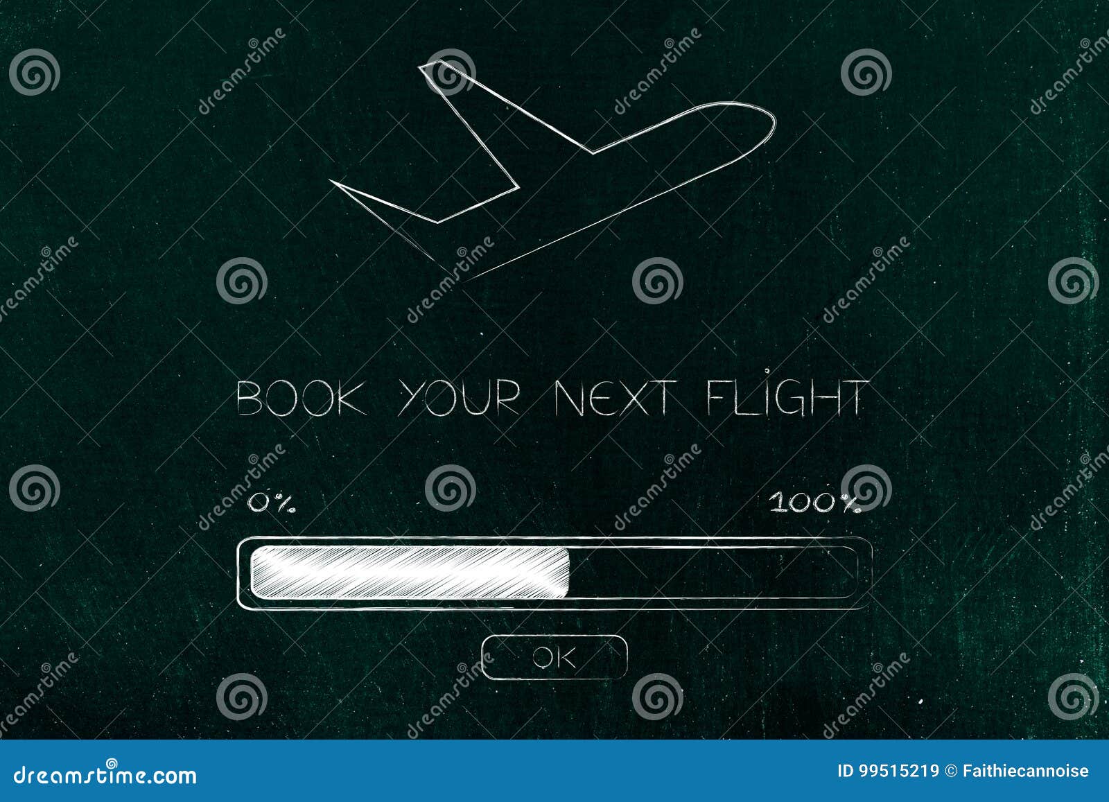 Airplane Taking Off with Progress Bar Loading, Book Your Next Fl Stock ...