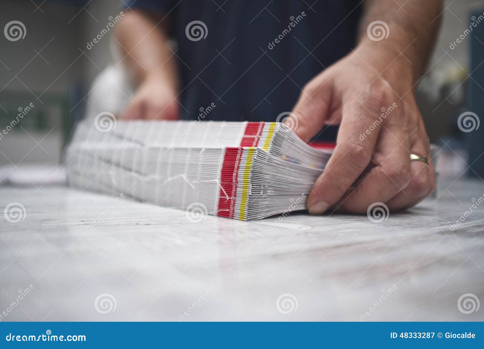 Bookbinding stock image. Image of paper, hardback, bindery - 48333287