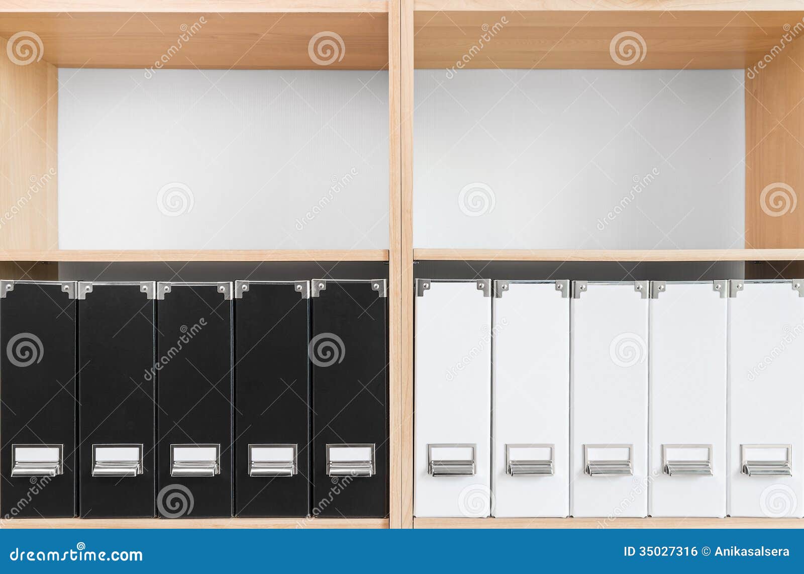 White Folders For Documents, Plants In The Office And Boxes In A ...