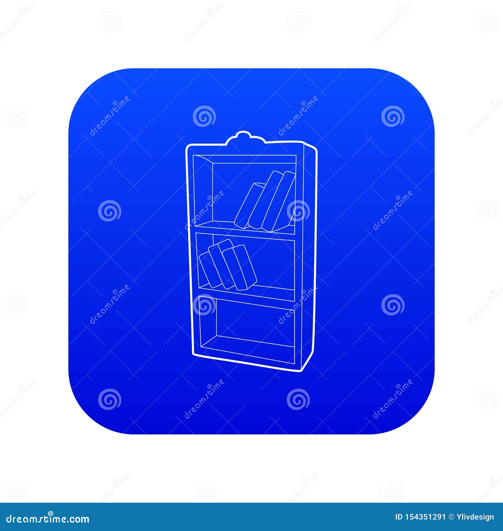 Bookcase Icon, Isometric 3d Style Vector Illustration | CartoonDealer ...