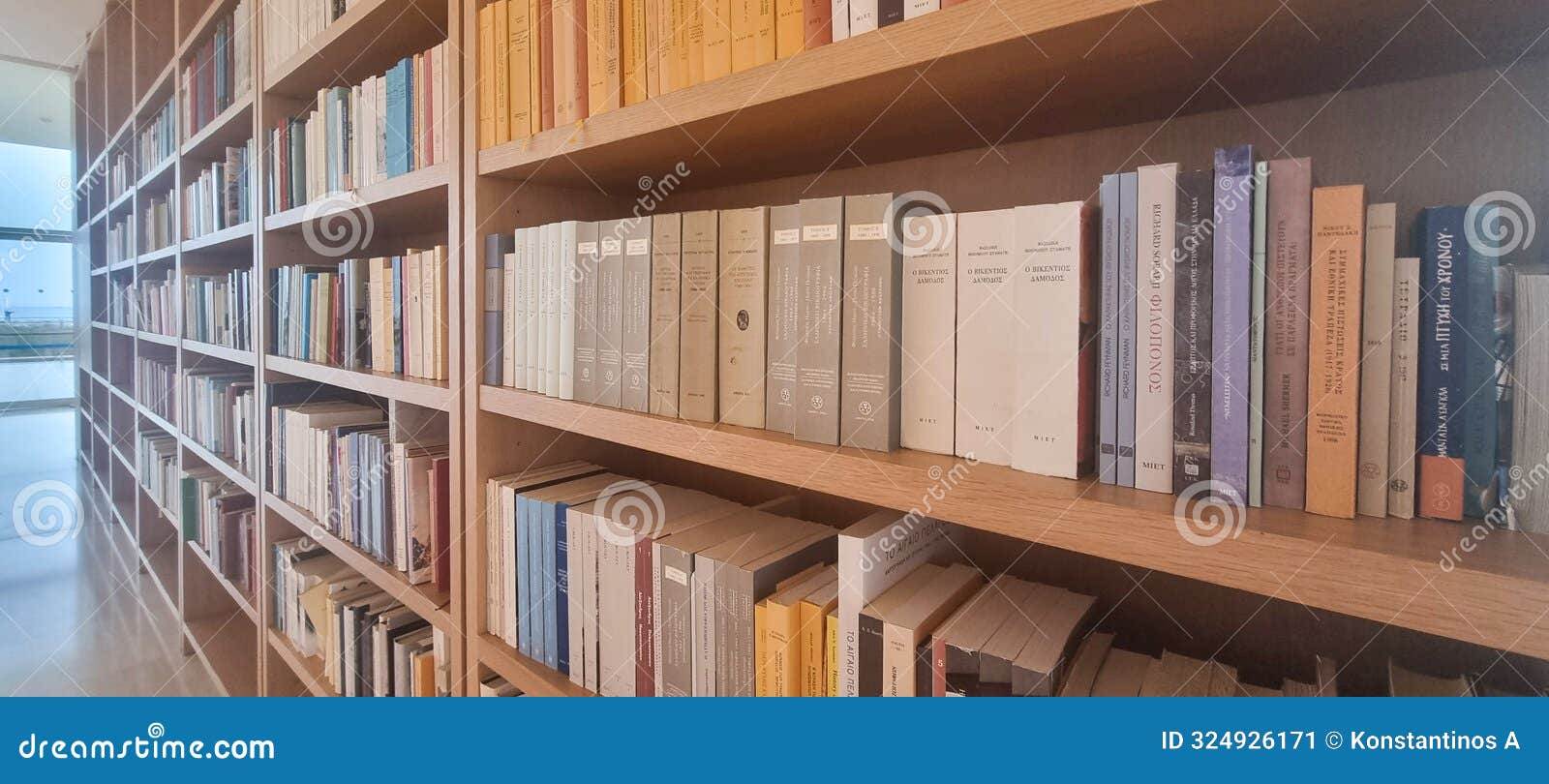 Bookcase Library Books Book Row Many Stock Image - Image of indoor ...