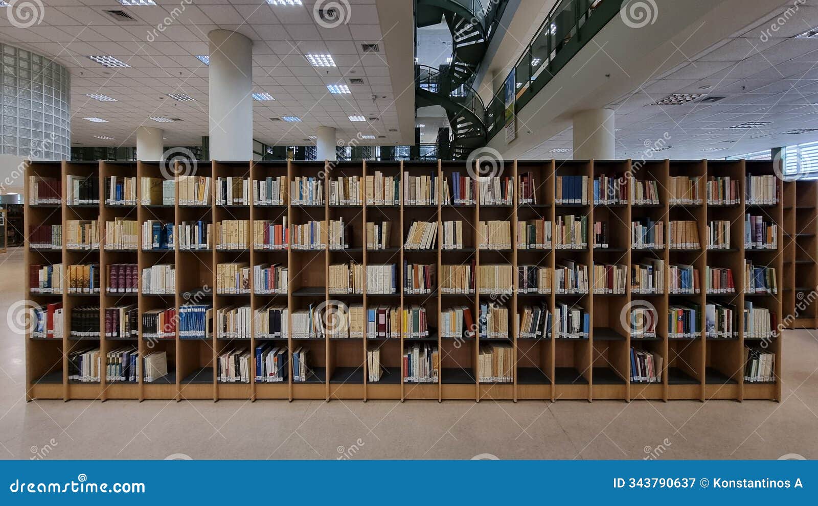 Bookcase Library Books Book Row Many Education Stock Image - Image of ...
