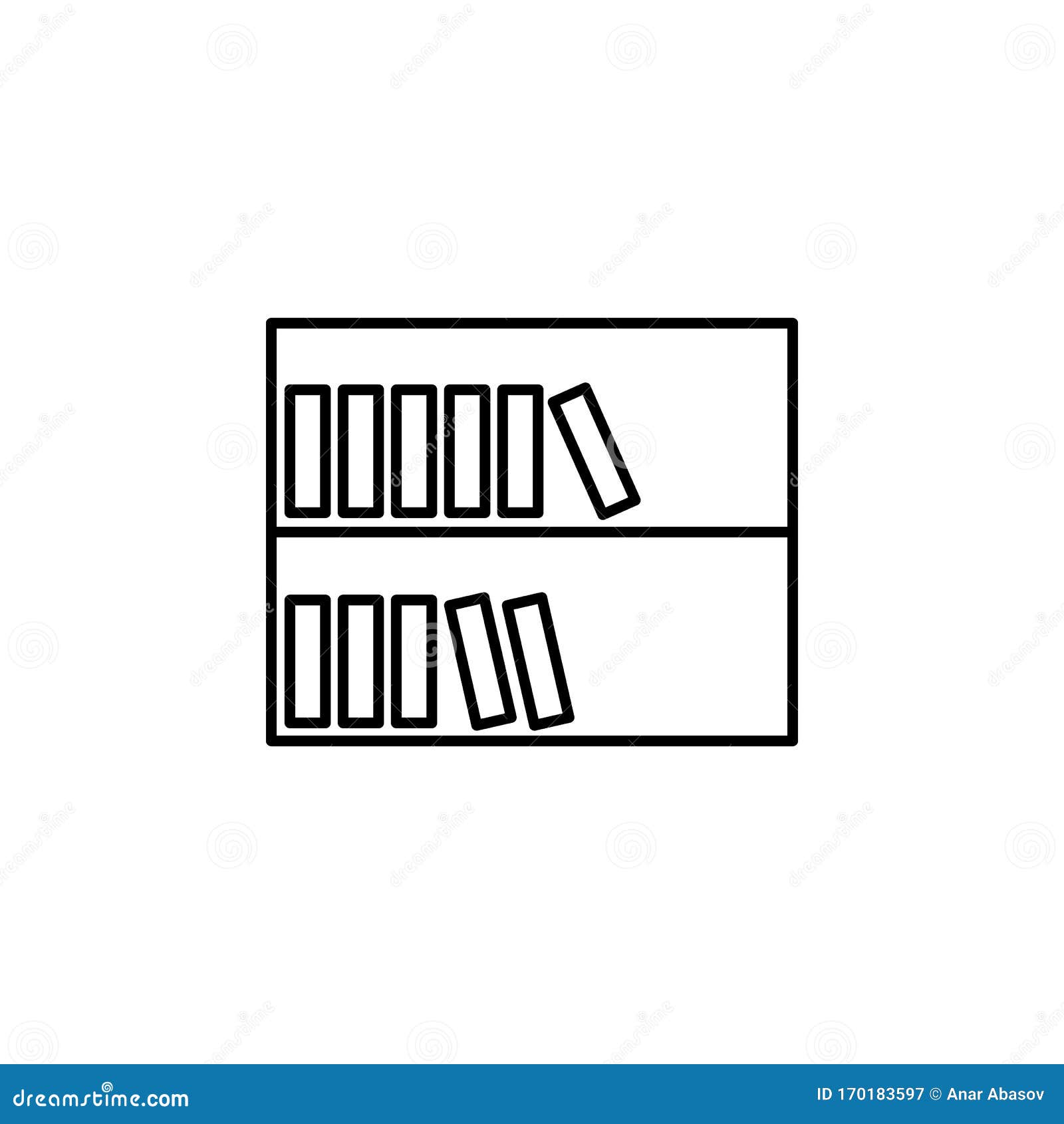 Bookcase Outline Icon. Element of Simple Education Icon for Mobile ...