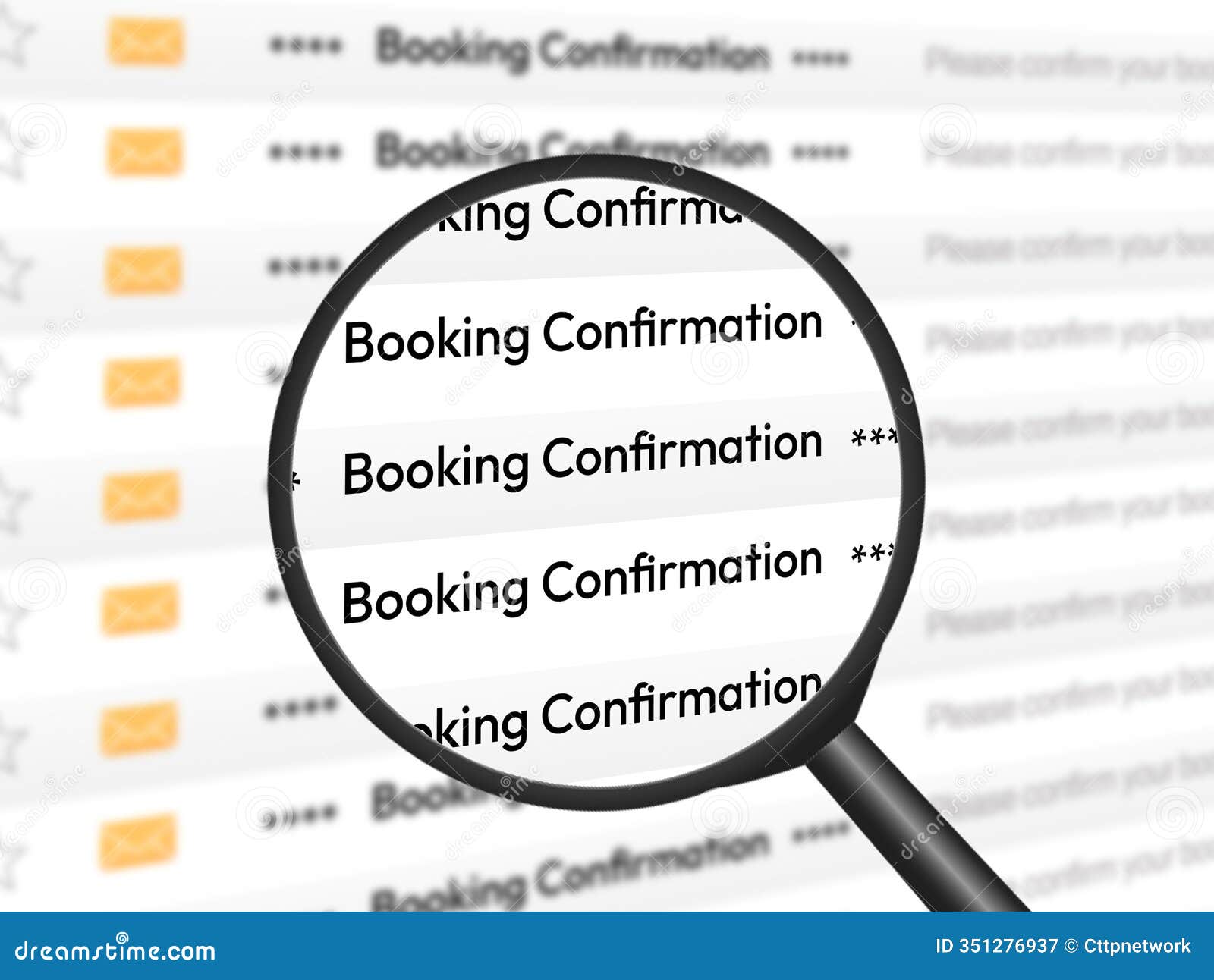 Booking Confirmation Email Notification Background Design. Magnify ...