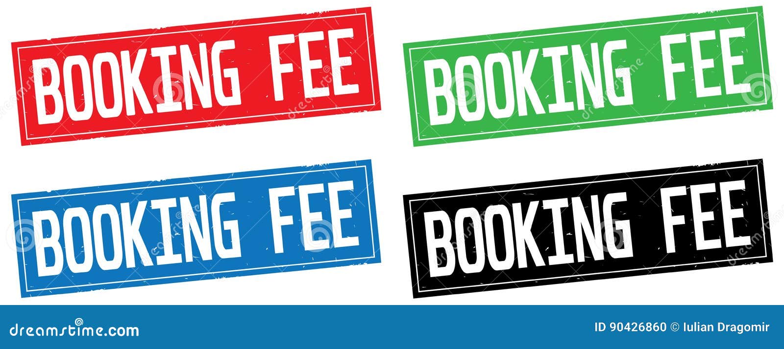 BOOKING FEE Text, on Rectangle Stamp Sign. Stock Illustration ...