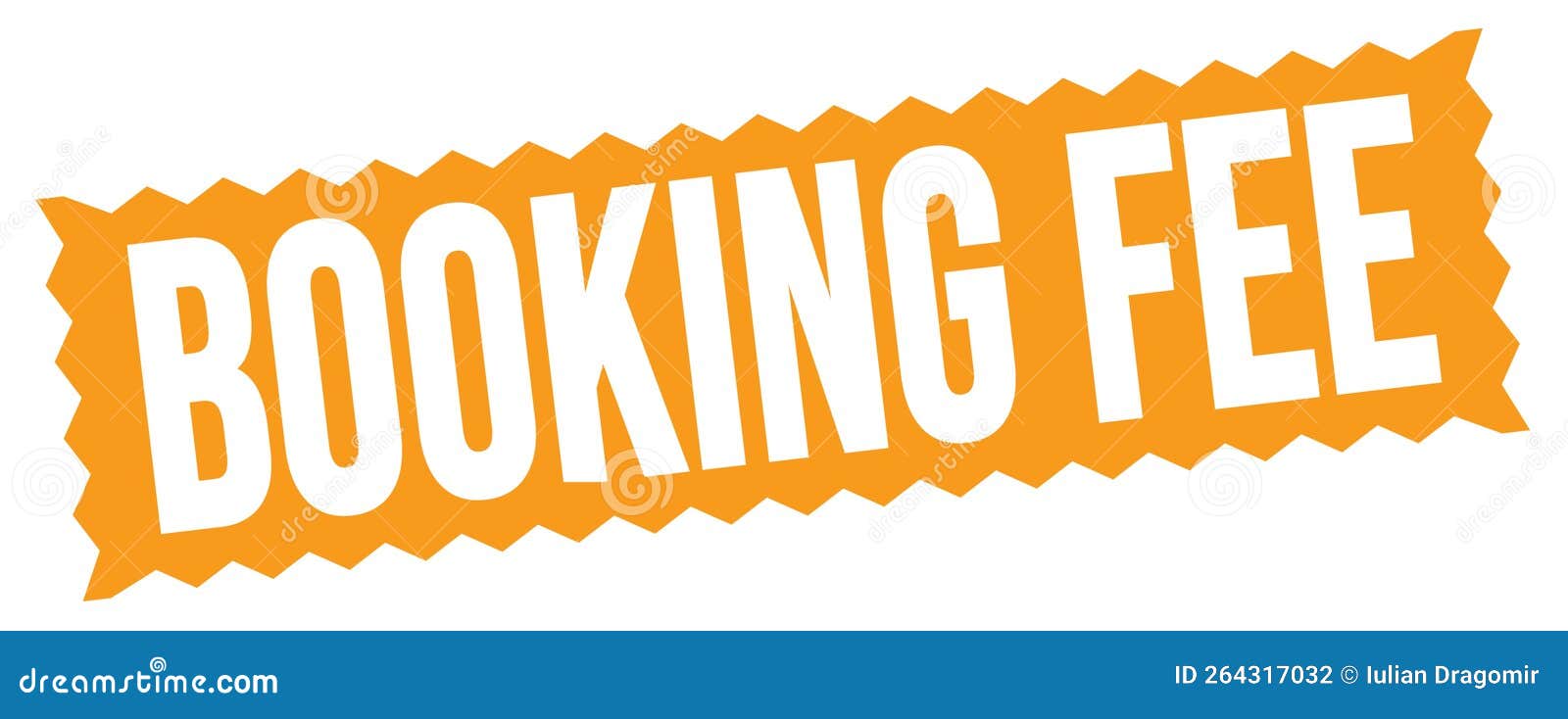 BOOKING FEE Text Written on Orange Stamp Sign Stock Illustration ...