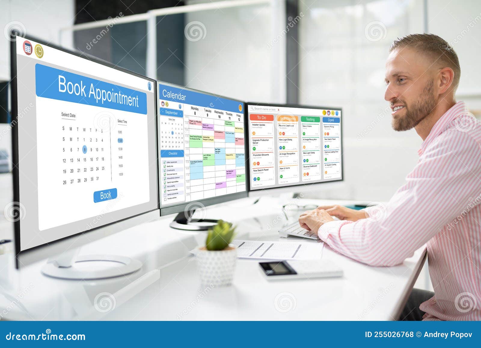 Booking Meeting Appointment Stock Photo - Image of monitor, agenda ...