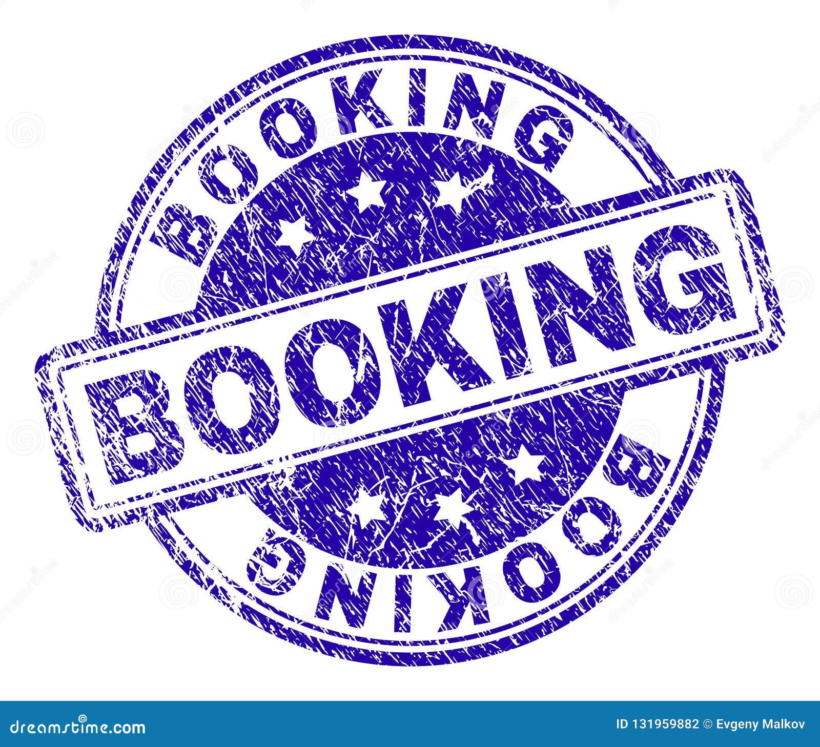 Scratched Textured BOOKING Stamp Seal Stock Vector - Illustration of ...