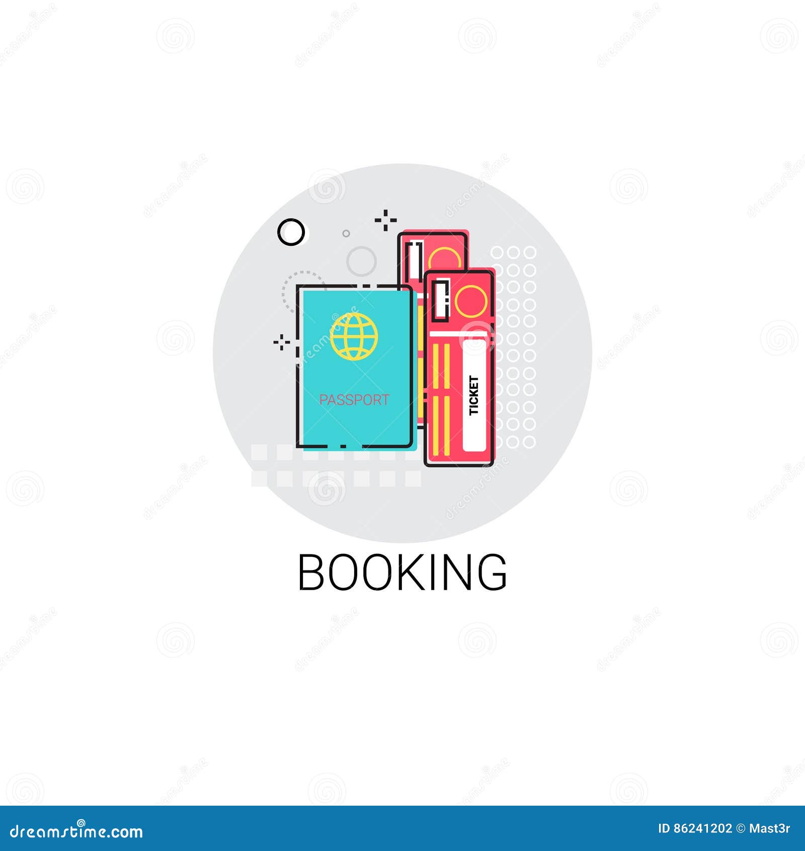 Booking Ticket Online Reservation Icon Stock Vector - Illustration of ...