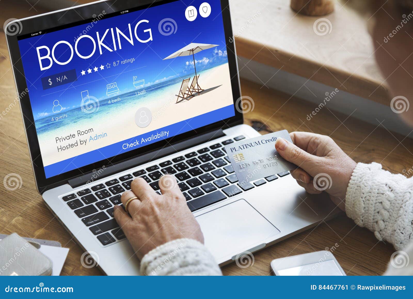 Booking Ticket Online Reservation Travel Flight Concept Stock Image ...