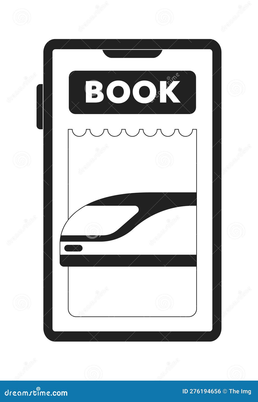 Booking Train Ticket Online through Mobile Device Monochrome Concept ... Booking Train Ticket Online through Mobile Device Monochrome Concept ...