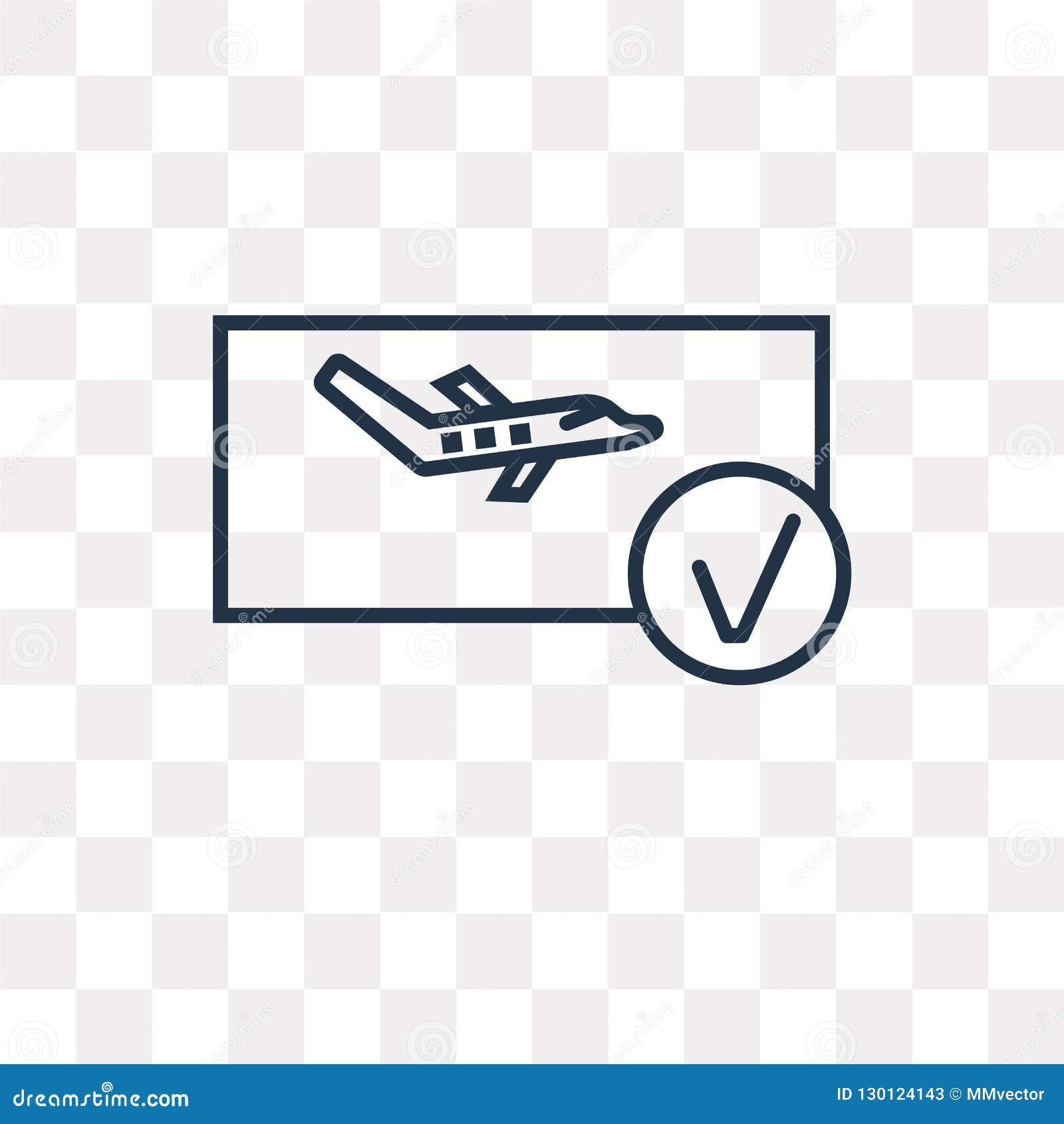 Booking Vector Icon Isolated on Transparent Background, Linear B Stock ...