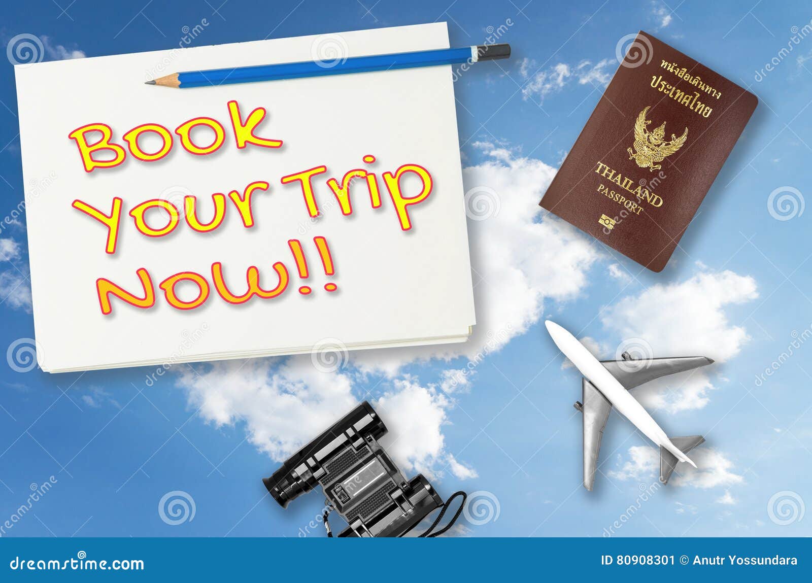 Booking Your Airline Ticket and Vacation Trip Stock Image - Image of ...