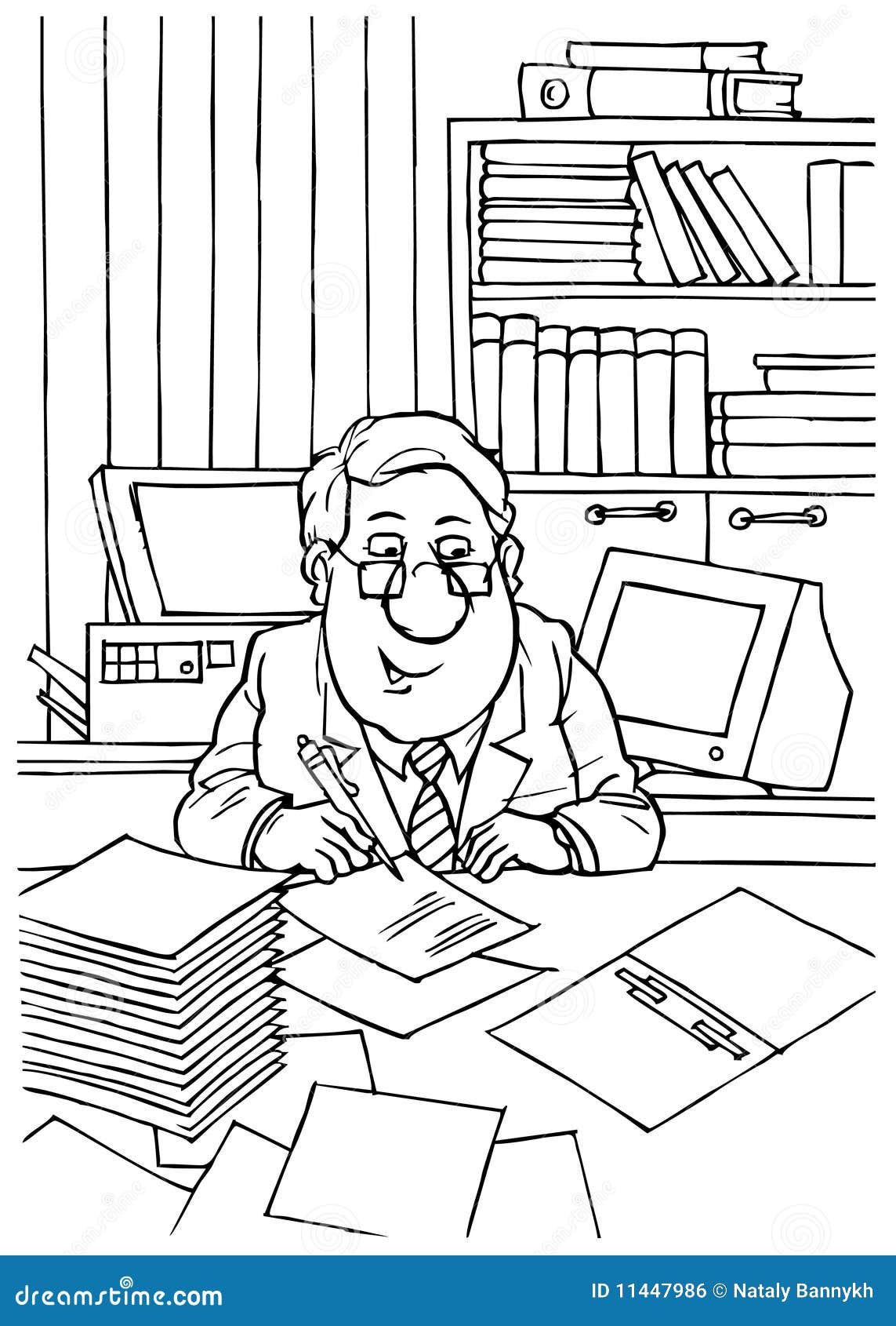 Bookkeeper stock vector. Illustration of bookkeeping - 11447986