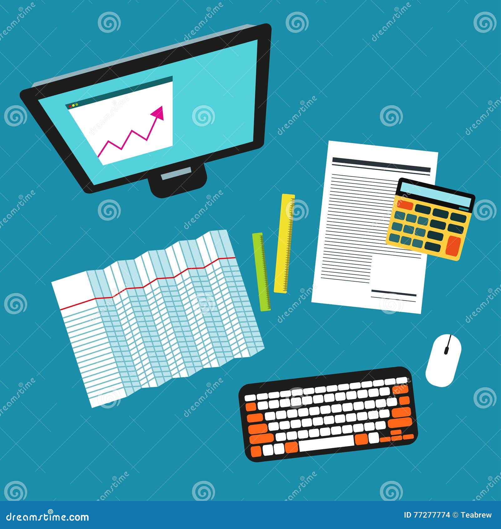 Bookkeeper Vector Illustration Stock Vector - Illustration of office ...