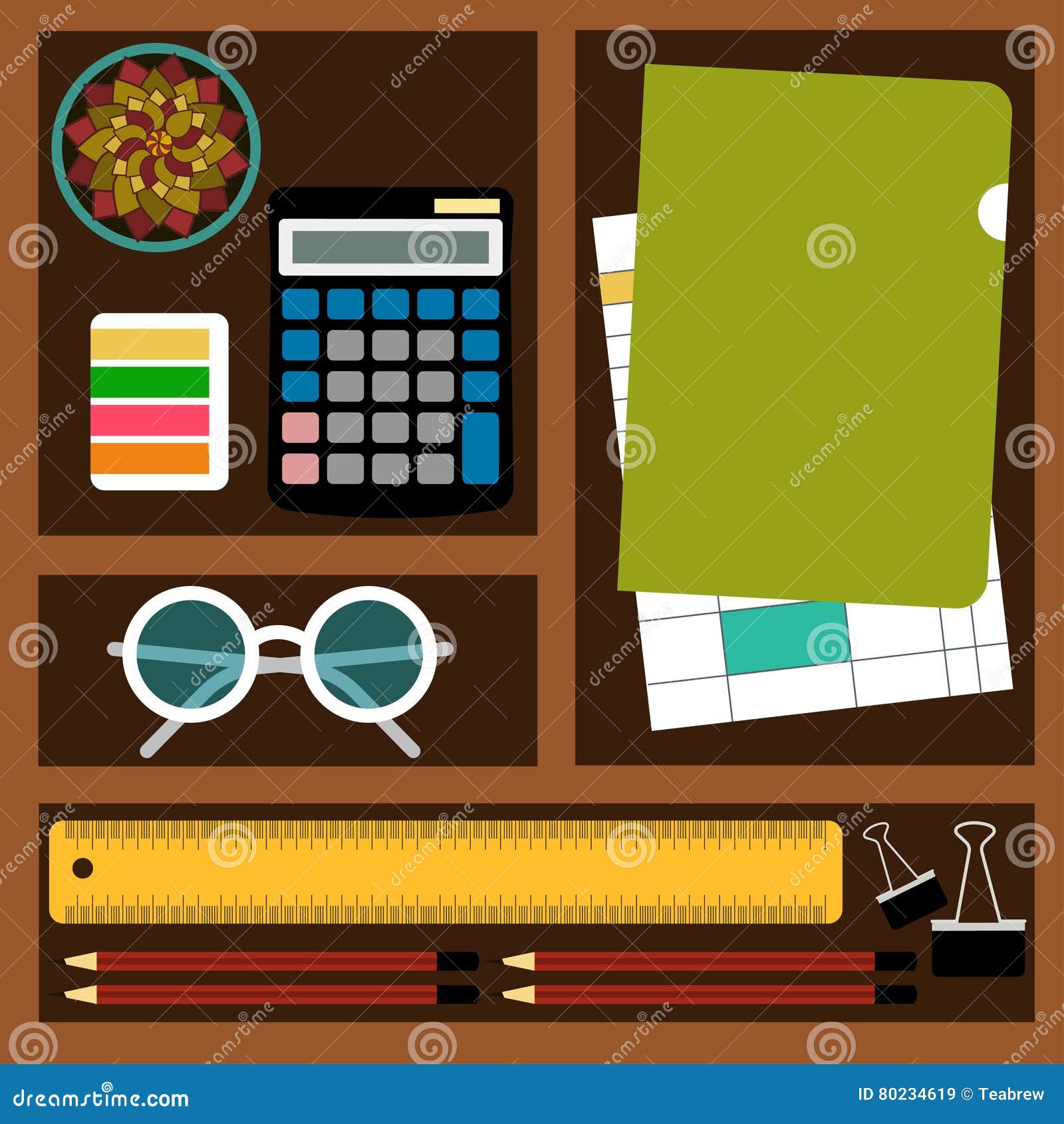 Bookkeeper Vector Illustration Stock Vector - Illustration of glasses ...