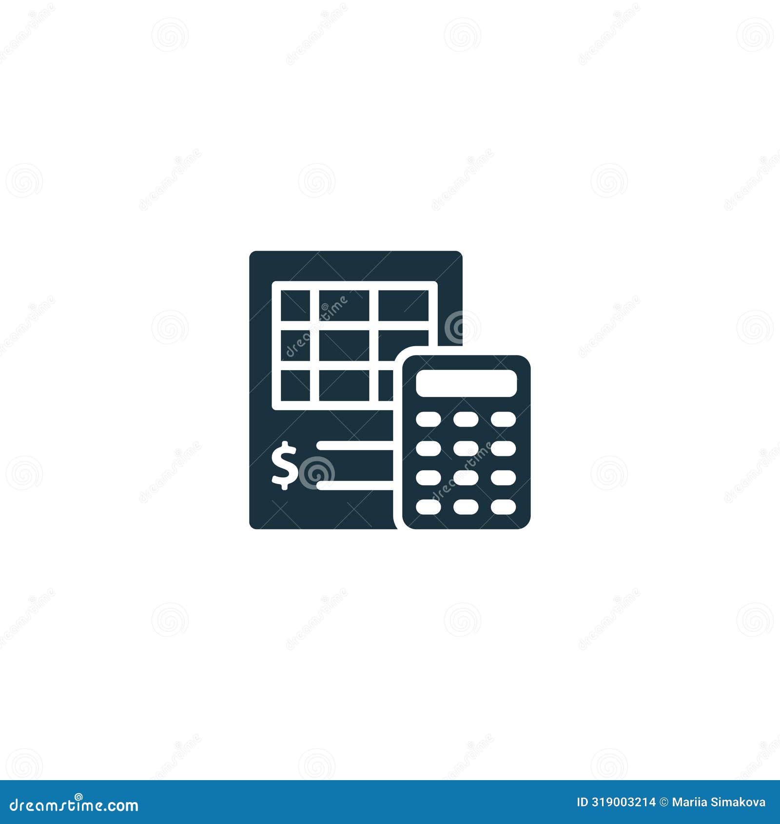 Bookkeeping Icon. Monochrome Simple Virtual Assistant Icon for ...