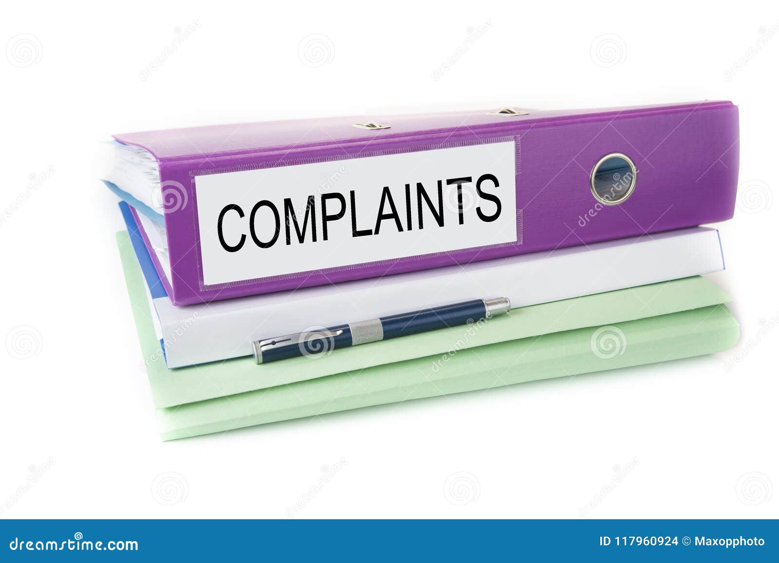 Bookkeeping Office Files in the Folder with Pen and Blank Sign ...