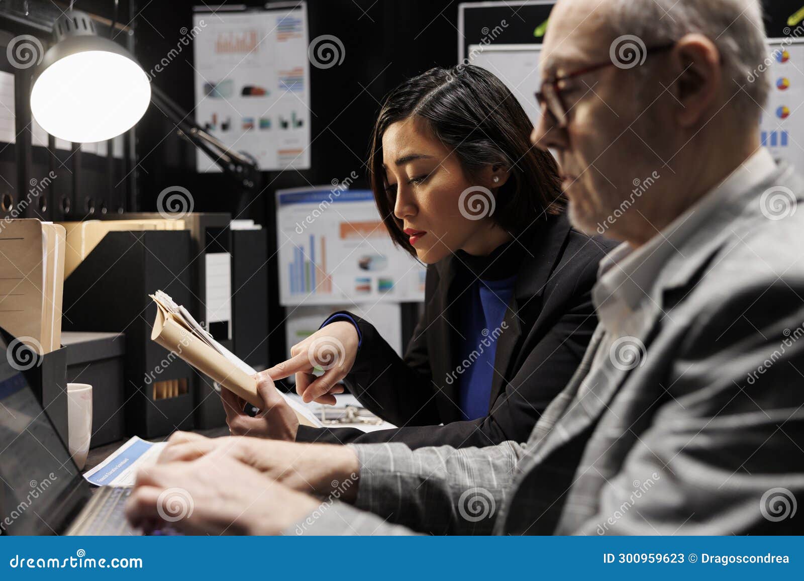 Bookkeeping Team Imputing Data on Laptop Stock Image - Image of ...