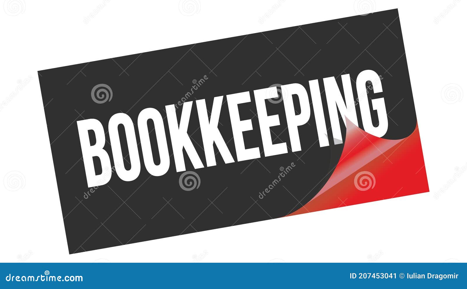 BOOKKEEPING Text On Black Yellow Sticker Stamp Stock Image ...
