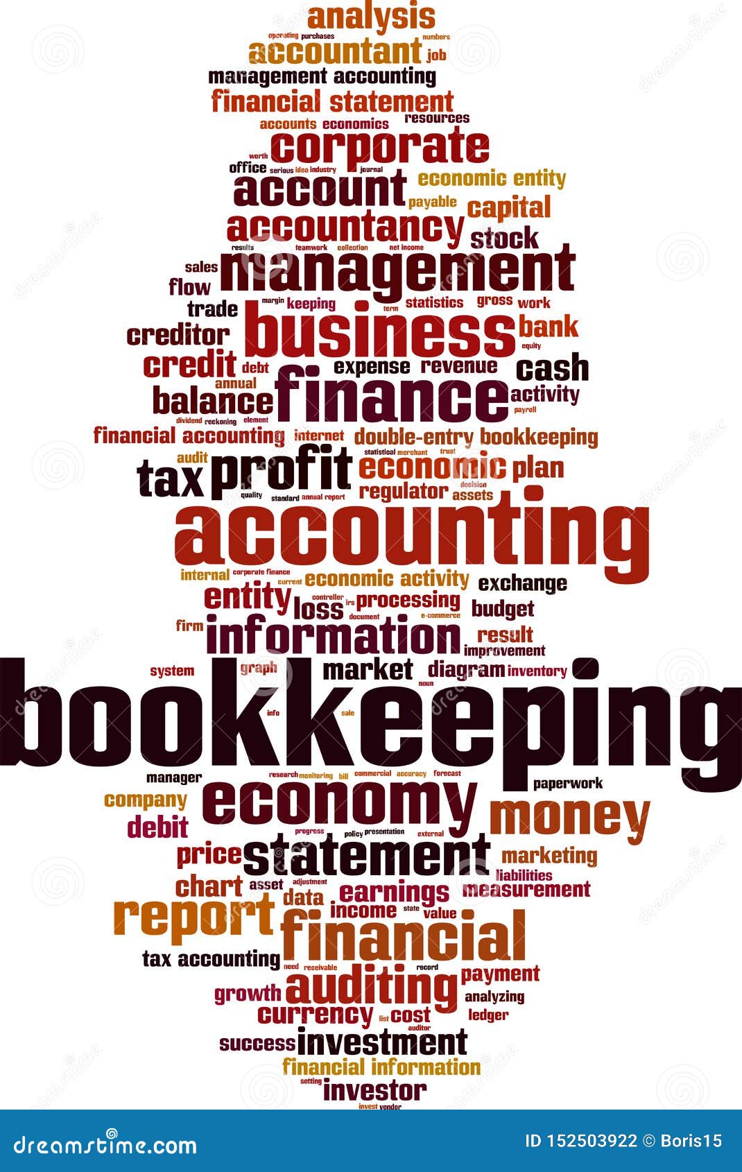 Bookkeeping word cloud stock vector. Illustration of balance - 152503922