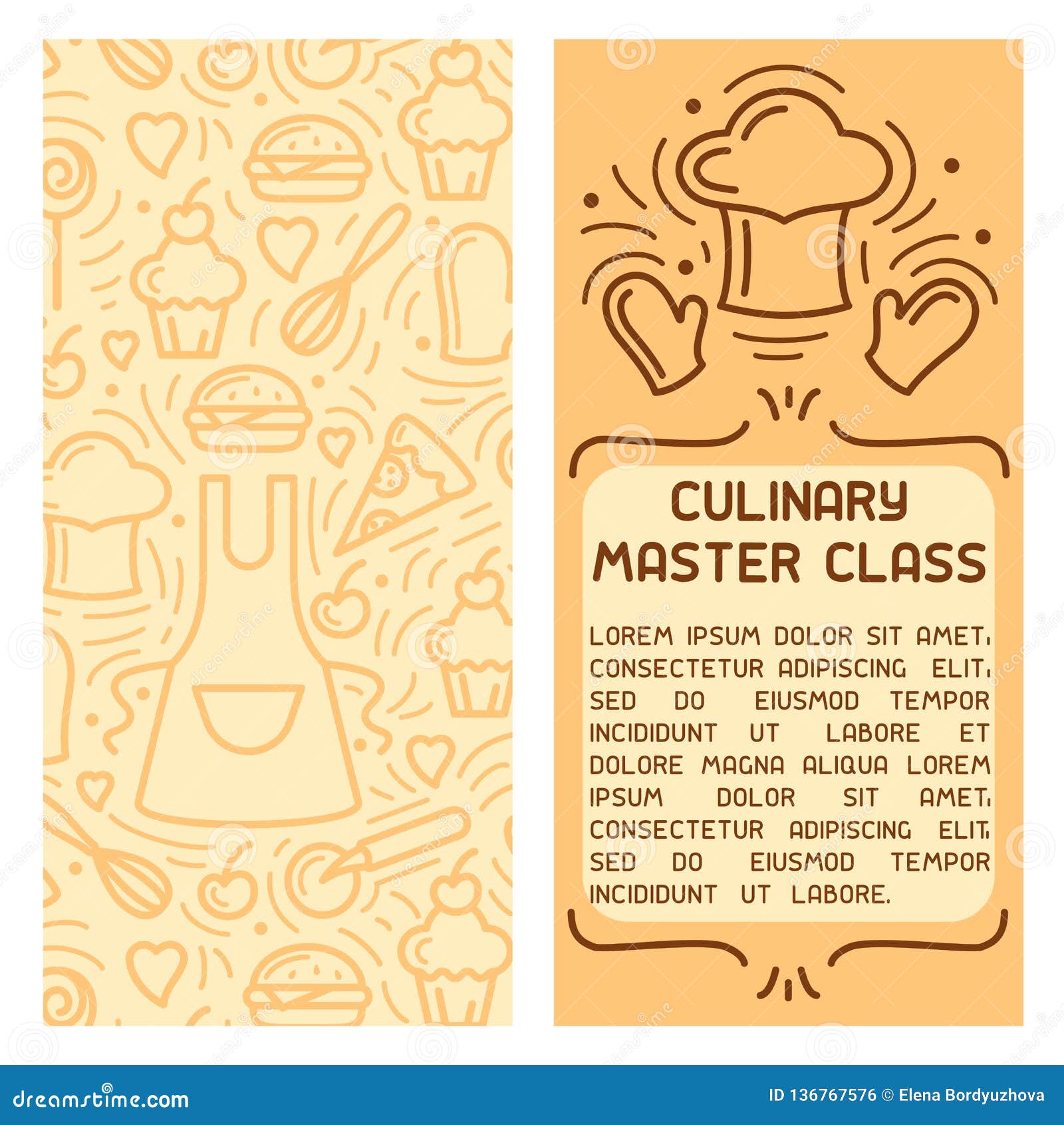 Booklet Concept of Culinary Master Class Stock Vector - Illustration of ...
