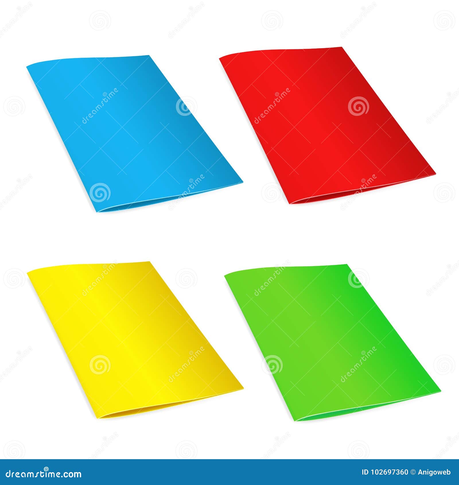 Booklet and folder stock vector. Illustration of color - 102697360