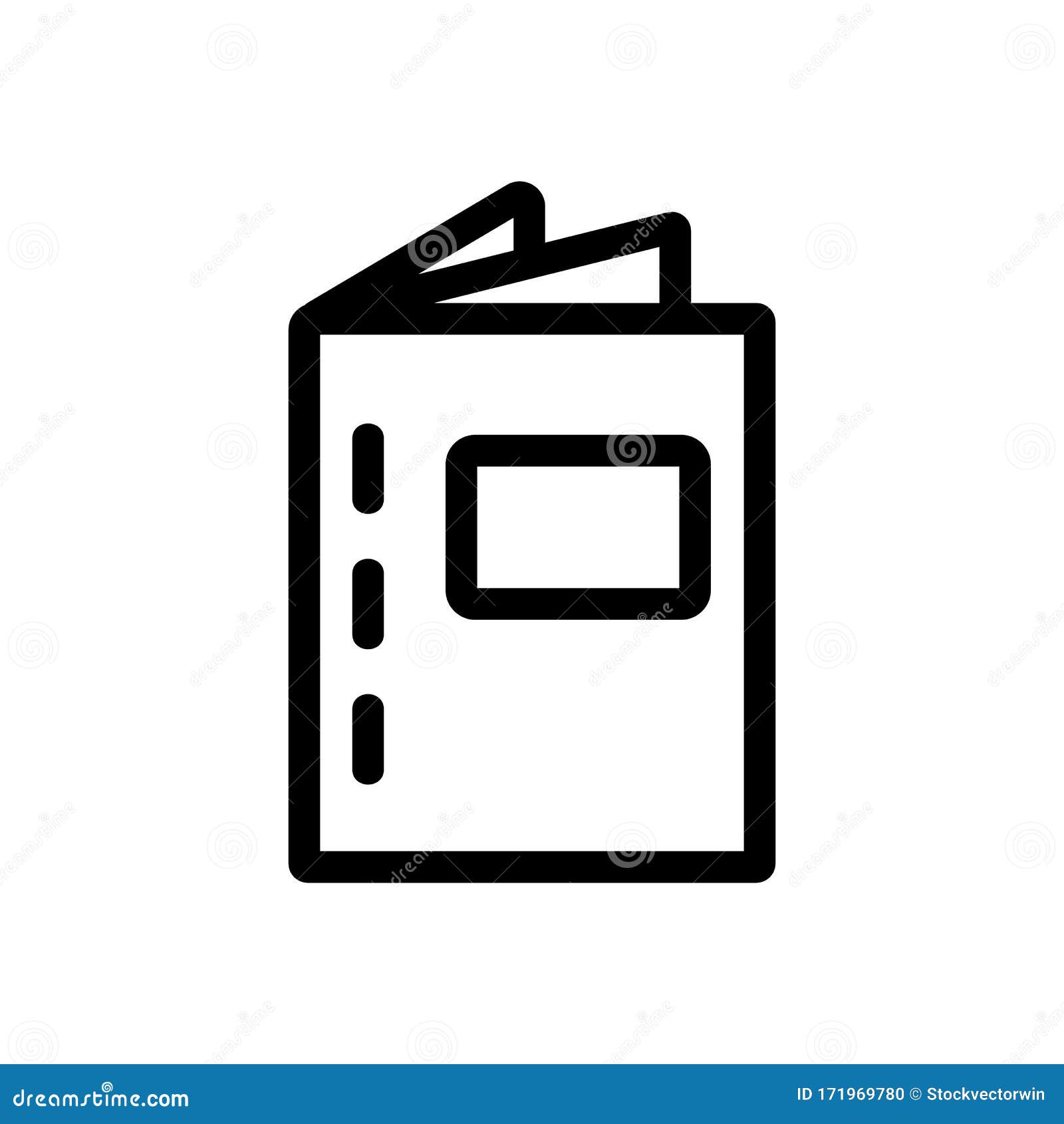 Booklet Icon Vector. Isolated Contour Symbol Illustration Stock Vector ...