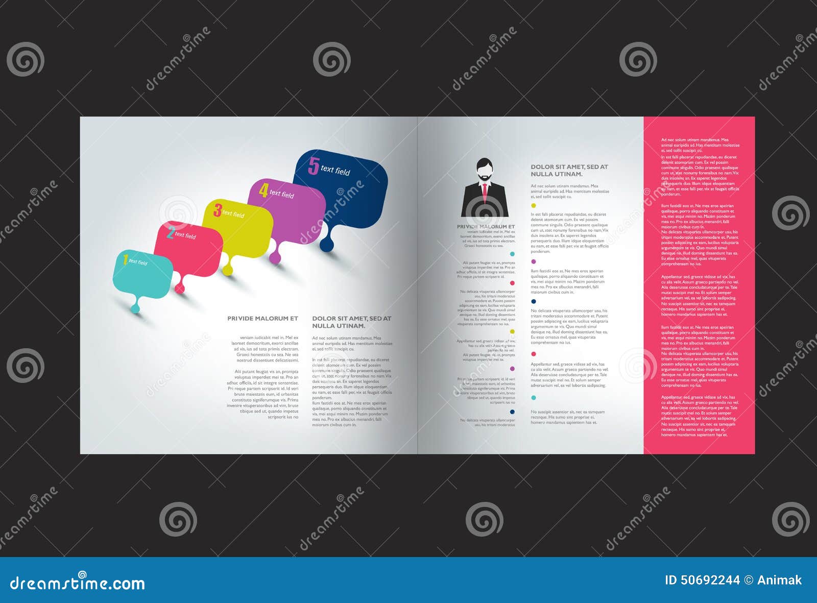 Booklet Page Icon Vector In Thin Line Style. Outline Symbol For ...