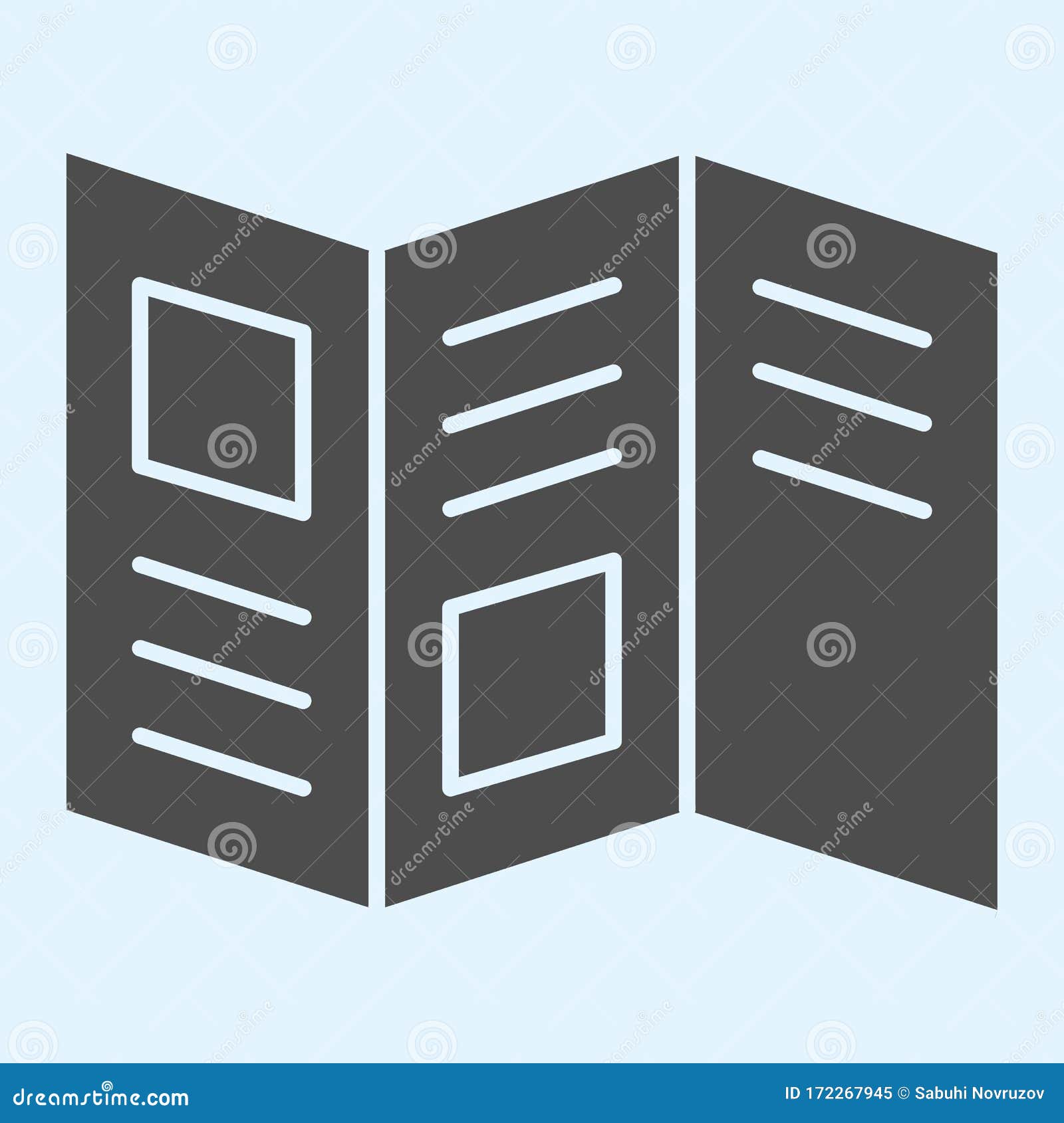 Brochure With A Folded Sheet. Mocap. Isolated Vector Object On A ...