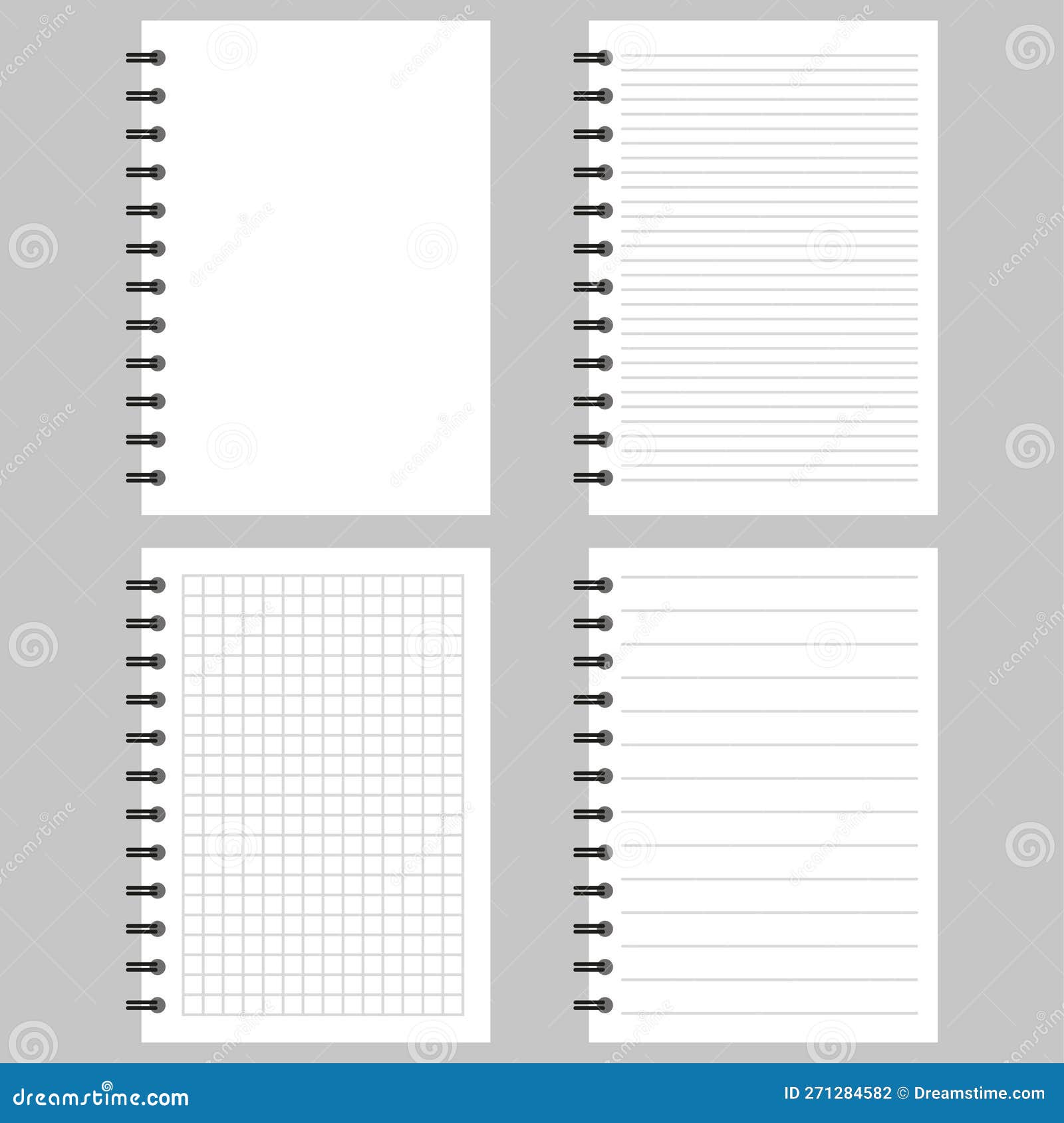 Booklet with Spring. School Notebook. Notepad Illustration. Vector ...