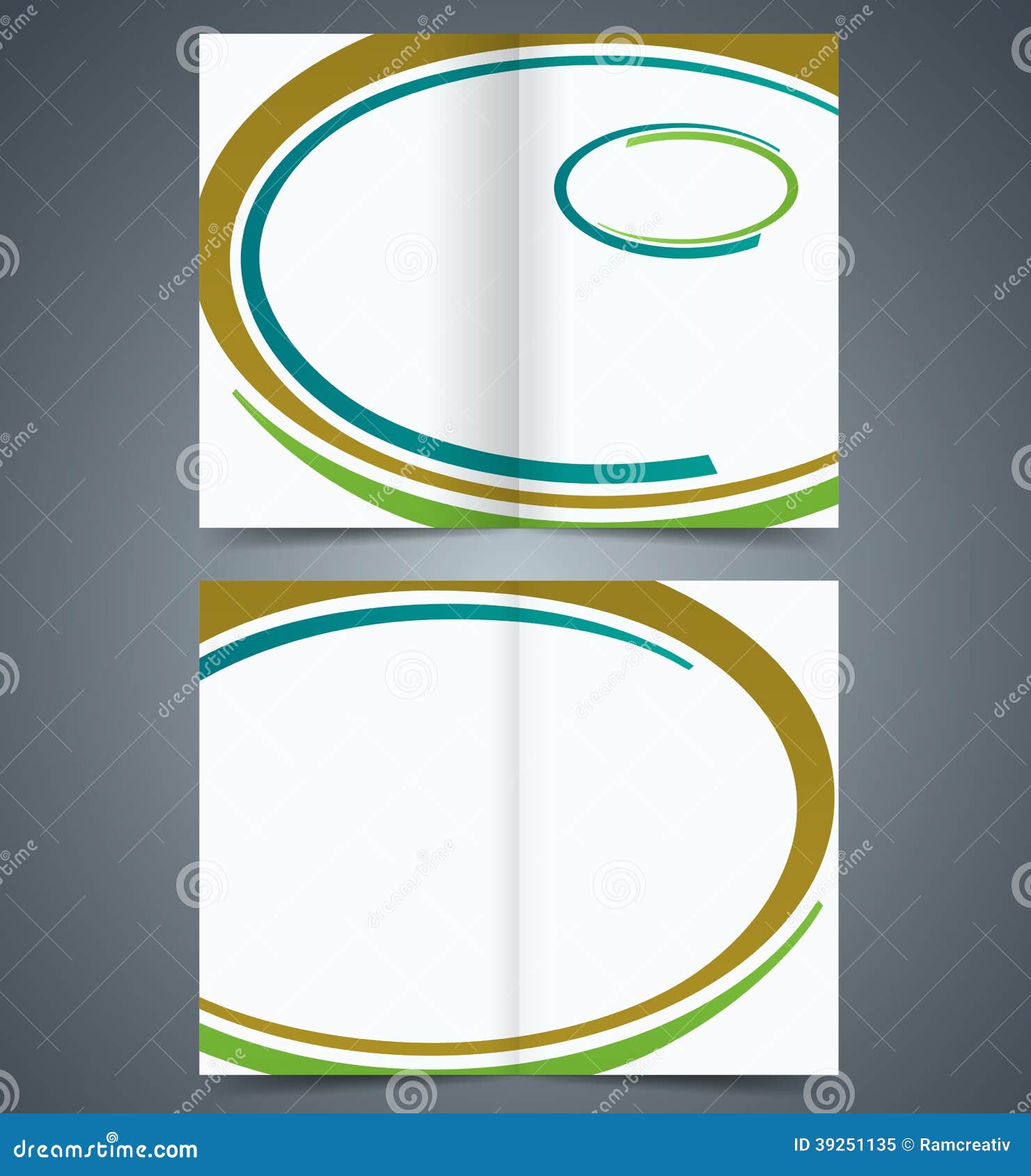 Booklet Template Design with Brown Stock Vector - Illustration of ...