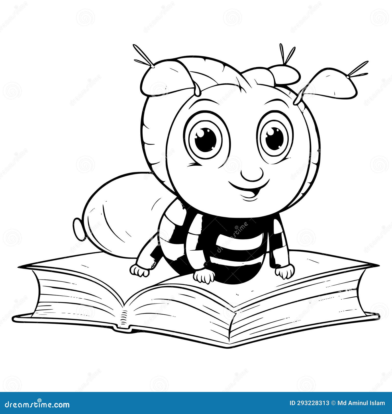 Booklice Coloring Page for Kids Stock Vector - Illustration of toddlers ...