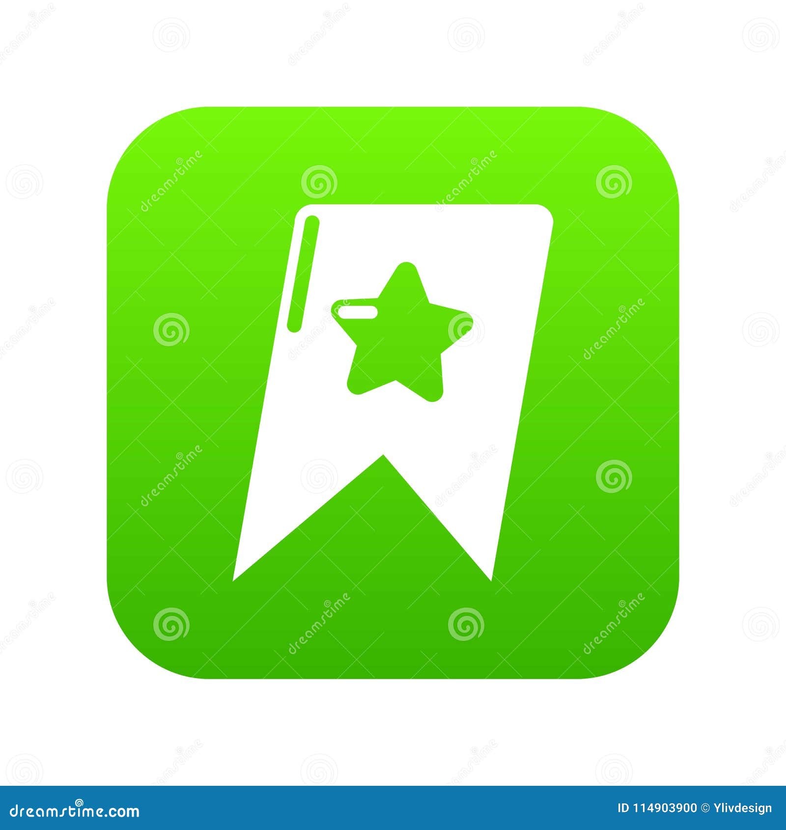 Bookmark Browser Icon Green Vector Stock Vector - Illustration of ...