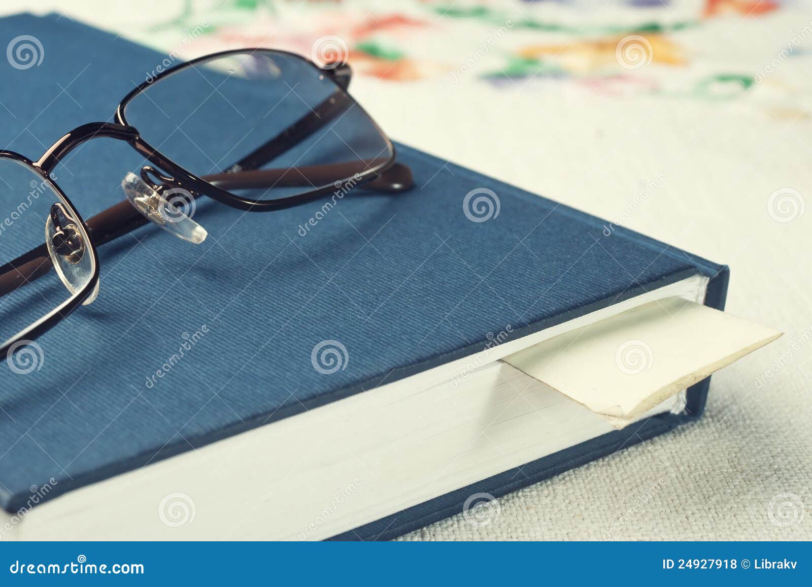 Bookmark in a closed book stock photo. Image of ragged - 24927918